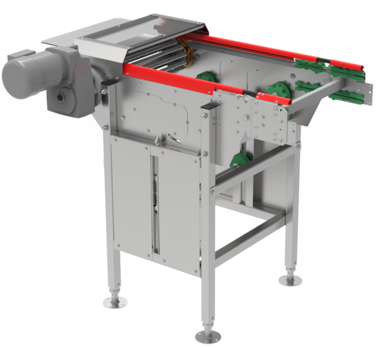 Curve conveyor for egg transport | LUBING